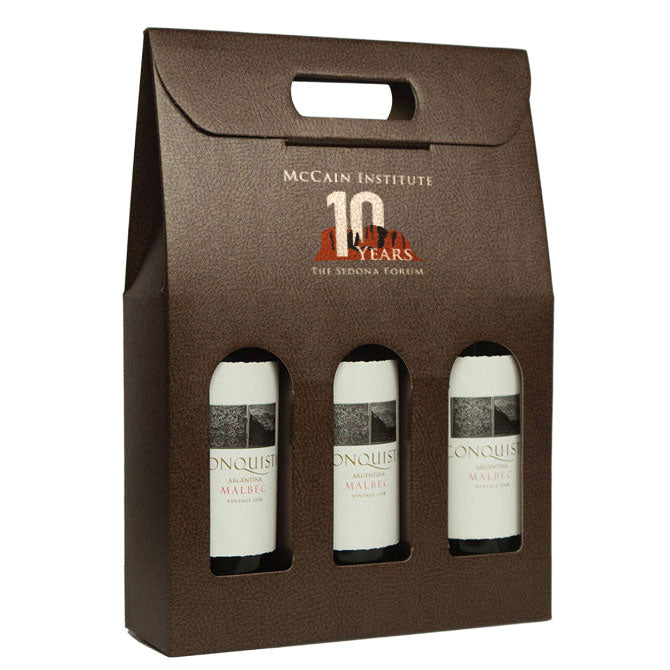 PELLA MARONE " ITALIAN MADE" THREE BOTTLE WINE CARRIER. 30 PER CASE. B ...